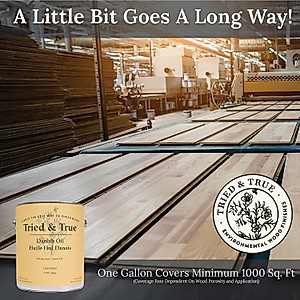 Tried & True Danish Oil, Pint - Pure Polymerized Linseed Oil Wood Finish, Ideal for Furniture, Rustic Pieces, & Priming Wood for other oil or epoxy-based products - Food Safe, Simple, Fast Curing