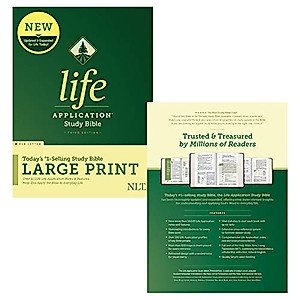 Tyndale NLT Life Application Study Bible, Third Edition, Large Print (Hardcover, Red Letter) – New Living Translation Bible, Large Print Study Bible for Enhanced Readability