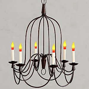 Pallerina Christmas Flame Shape Light Bulbs, Red Yellow Christmas Light Bulbs for Window Candles, Electric Menorah, Night Light Bulbs 7 Watt, 120 Volt E12 Candelabra Bases Flame Light Bulbs- 12 Pack