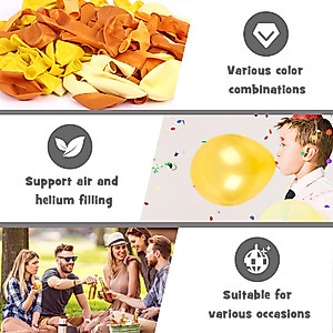 AMOR PRESENT 110PCS yellow Balloons, 12 Inches Gold Chrome Metallic Latex Balloons for Birthday Wedding Graduation Baby Shower Holiday Party Decoration