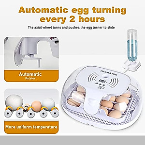 16 Eggs Incubators for Hatching Eggs with Temperature Control, Egg Candle Automatic Egg Turner Poultry Incubators for Hatching Chickens, Ducks, Quails
