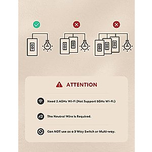 Meross Smart Dimmer Switch Single Pole Supports Apple HomeKit, Alexa Google Assistant & SmartThings, 2.4GHz WiFi Light Switch for Dimmable LED, Neutral Wire Required, Remote Control Schedule, 2 Pack