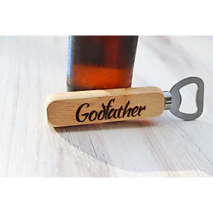 Personalized Wooden Godfather Bottle Opener Gift For Him, Godfather Proposal Gift Idea