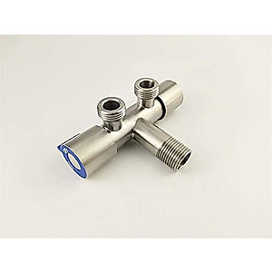 JIYTG Full Toilet Spray Set Toilet Mate 304 Stainless Steel Bidet Sprayer Set One in Two Angle Valve