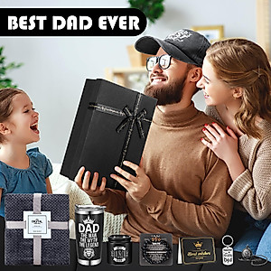 Breling Fathers Gift Gifts for Dad Best Dad Gifts Christmas Gifts For Dad Bulk Gifts Set for Dad Include Tumbler Blanket Etc. Total 14 Pcs Gifts for Dad