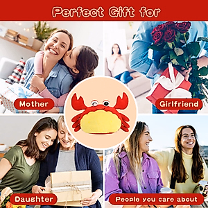 18.5" Crab Microwave Heating Pads, Removable Filling Stuffed Animal Heating Pads.Microwavable Heating Pads with Lavender Scented, Comfort Gifts for Women and Girls