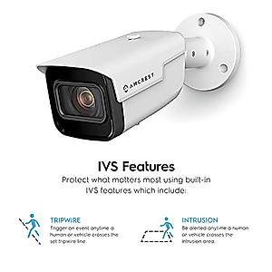 Amcrest 4K Optical Zoom IP Camera, Varifocal 8MP Outdoor POE Camera Bullet, Security Camera, 2.7mm~13.5mm Lens, IP67 Weatherproof, MicroSD Recording, (IP8M-VB2796EW)