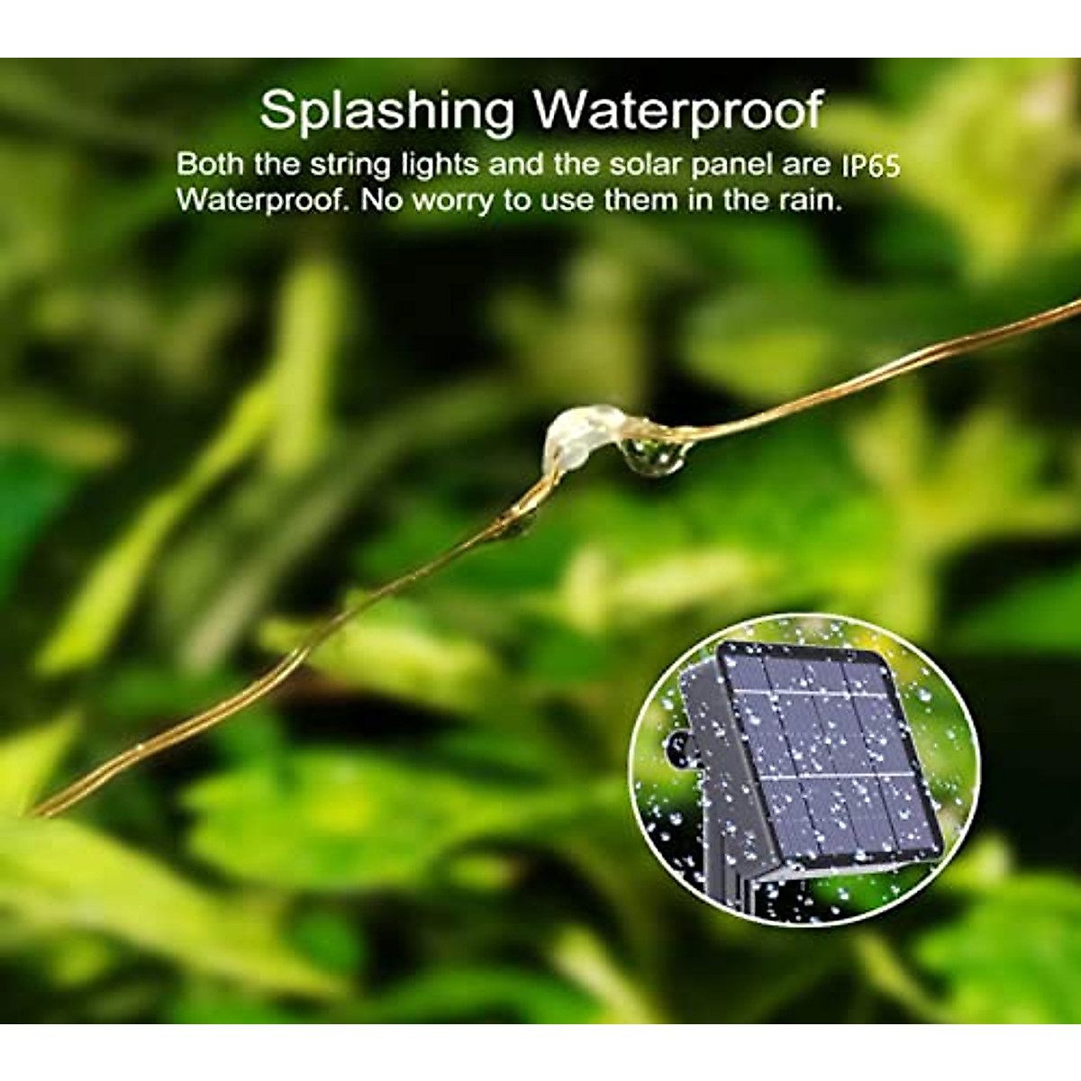 AZNOSUN Outdoor Solar String Lights, 2 Pack 120 led 39 feet Solar Fairy Lights LED Waterproof 8 Patterns Home Decoration Garden Trees Christmas Garden Terrace Party Lights