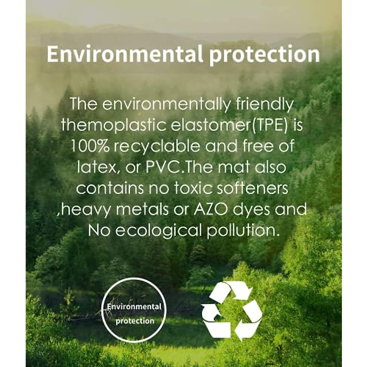 EKE Foldable Yoga Mat Eco Friendly TPE Folding Travel Fitness Exercise Mat Double Sided Non-slip for Yoga Pilates & Floor Workouts 72x25inx6mm with Carrying Bag