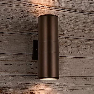 rosykite Outdoor Wall Lights Dusk to Dawn Exterior Lighting Fixtures Wall Mount - 2 Light Bulbs Included, Modern Sconces Wall Lighting- Up Down Exterior Outdoor Lights for Porch, Backyard and Patio