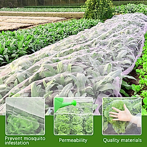 2 Pack Garden Netting 10x39.4Ft Ultra Fine Mesh Insect Netting for Garden Protection,Reusable Barrier Protection Mesh Plants Cover for Protect Vegetables Plants Fruits Flowers Crops from Animals