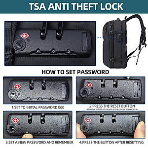 lovvento Cute Backpack Waterproof Vintage Laptop Backpack 15.6" Work College School Backpacks for Teen Girls Nurse Teacher Blue