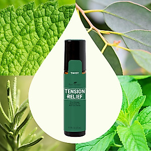 Plant Therapy Tension Relief Essential Oil Blend Pre-Diluted Roll-On 10 mL (1/3 oz) 100% Pure, Therapeutic Grade Essential Oils Diluted in Fractionated Coconut Oil