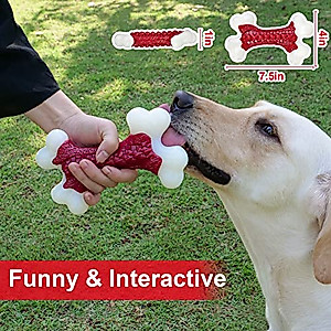 Kseroo Tough Dog Toys, Dog Toys for Aggressive Chewers Large Breed, Aggressive Chew Toys for Large Dogs, Dog Bone Chew Toy Nylon Durable Dog Toys for Large Dogs Dog Extreme Chew Toys Indestructible
