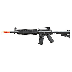 GoldenBall M4 Polymer Quad Picatinny Small Pocket Size Spring Airsoft Rifle - Black-Only for Costume and Film Making