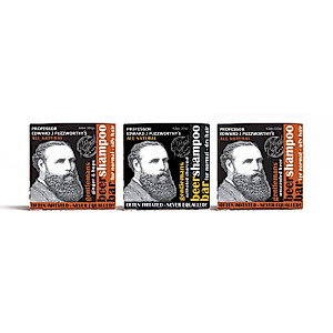 Professor Fuzzworthy Gentlemens Hair Shampoo Bars Grooming Kit for Men | 100% Natural Zero Waste All in One Hair Body Beard Bars