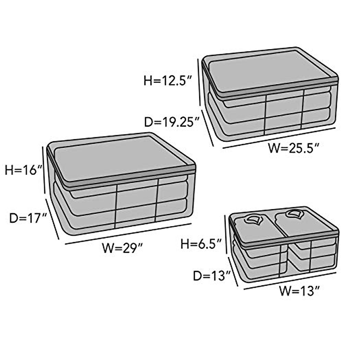 Covermates Keepsakes – Canvas Storage Bag - Premium Canvas - Carrying Handles -Dual Zipper Pulls - Indoor Storage-Natural
