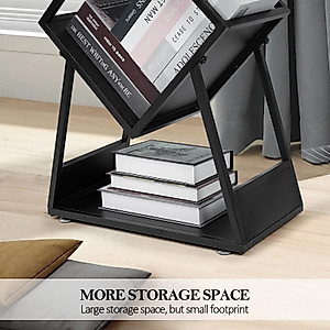 jxgzyy Bookshelf 5 Tier Geometric Modern Bookcase Industrial Style Metal Bookshelf Display Storage Rack for Books Decors Cds in Office Living Room Corner Floor Standing Bookcase