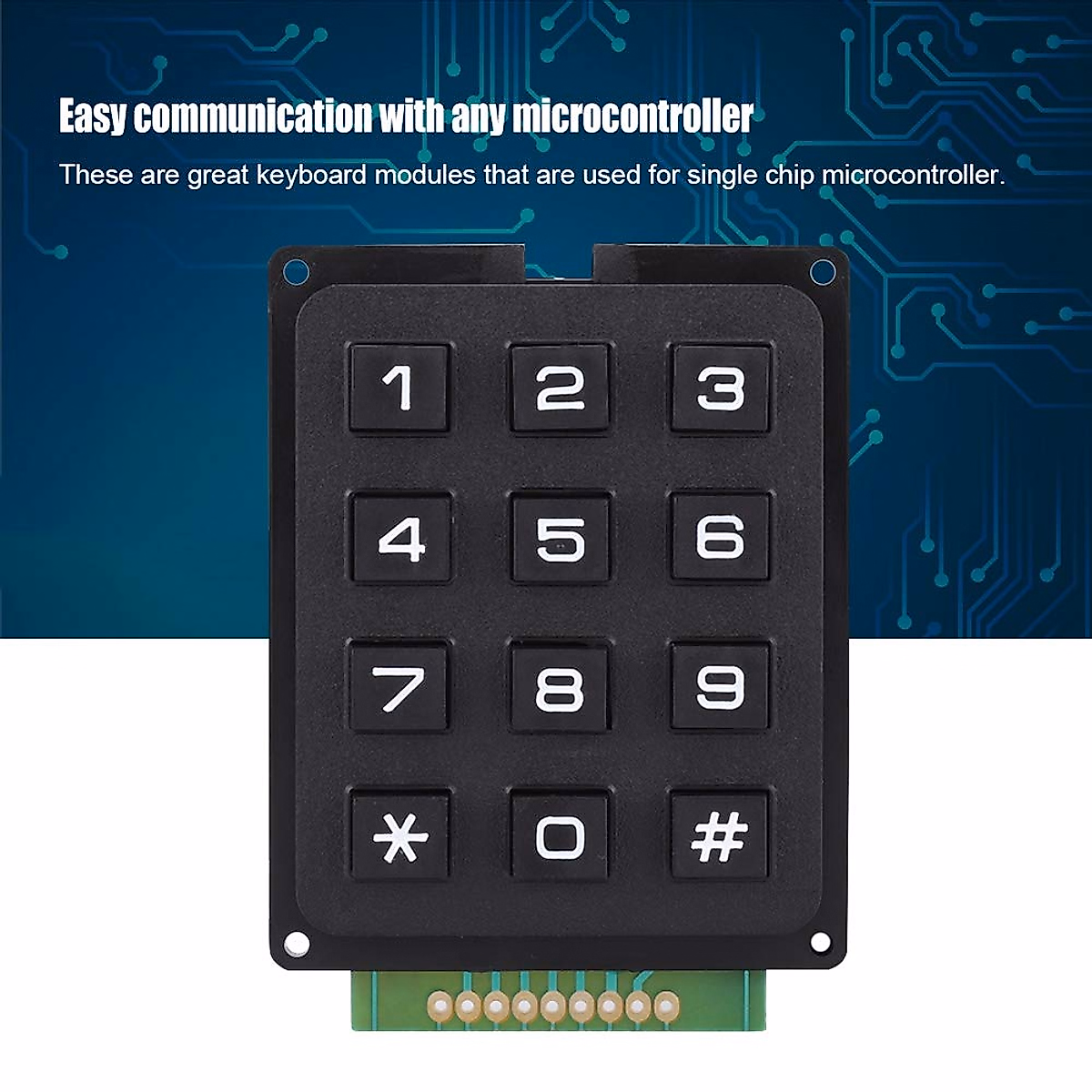 Dpofirs 3x4 Mini Universal Keypad Module for Single Chip Microcontroller, 12 Keys Portable External Keypad, Numeric Keypad Module for Projector Controller