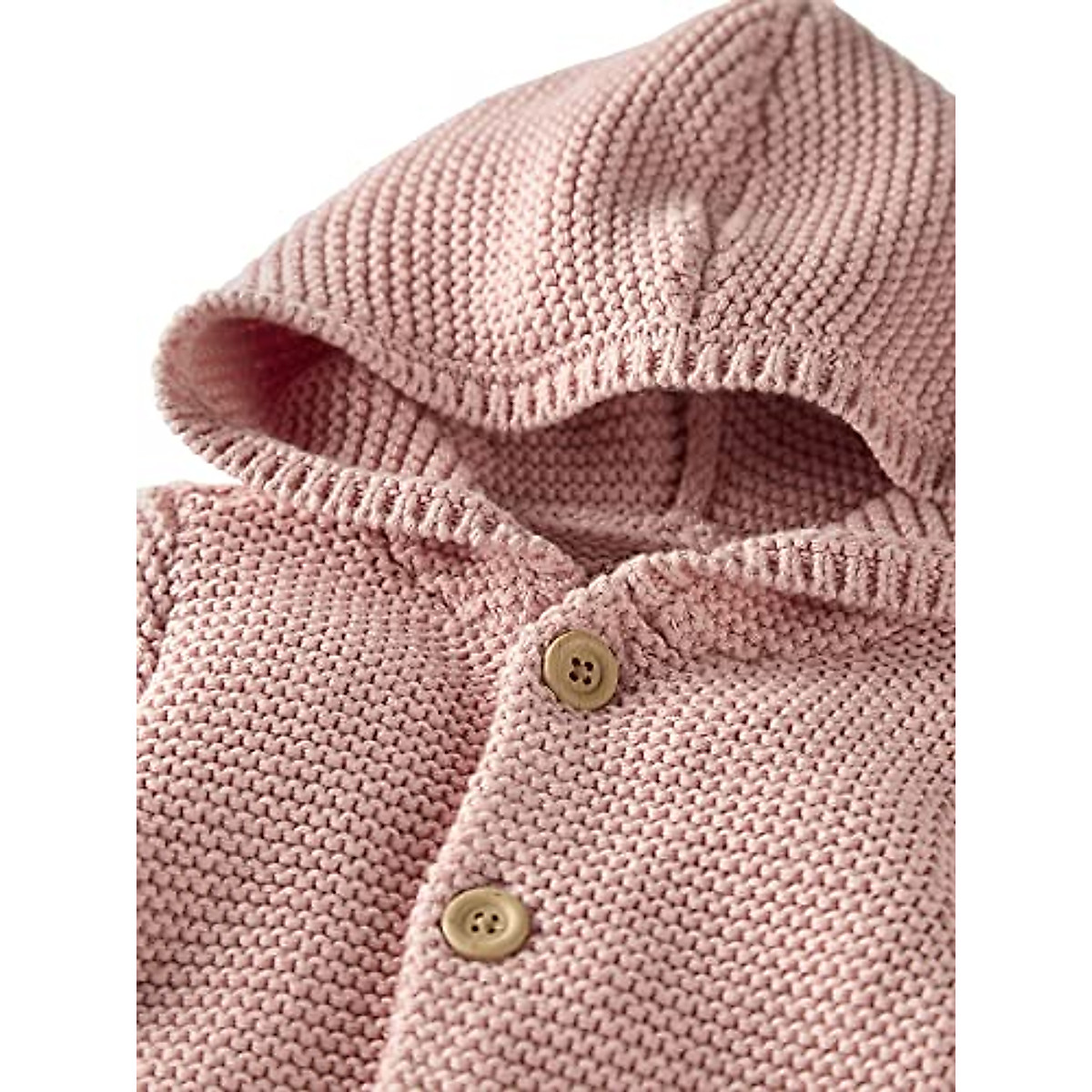 little planet by carter's unisex-baby Organic Cotton Signature Stitch Cardigan, Blush, Newborn