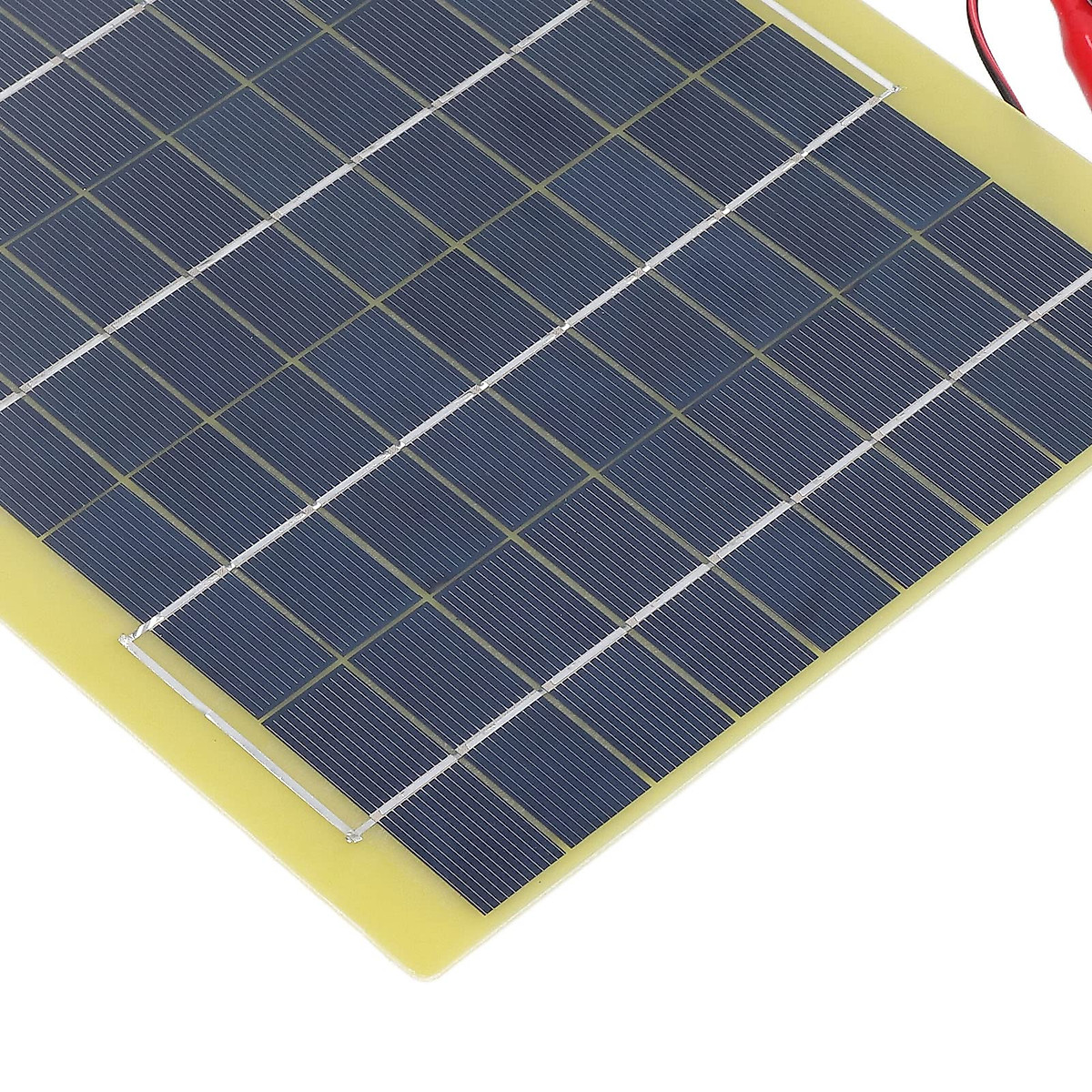 HYWHUYANG 5W Solar Panel,Portable Polysilicon Waterproof Material Solar Battery Charger for Charging 12V Battery of RV Boat Trailer ATV Car