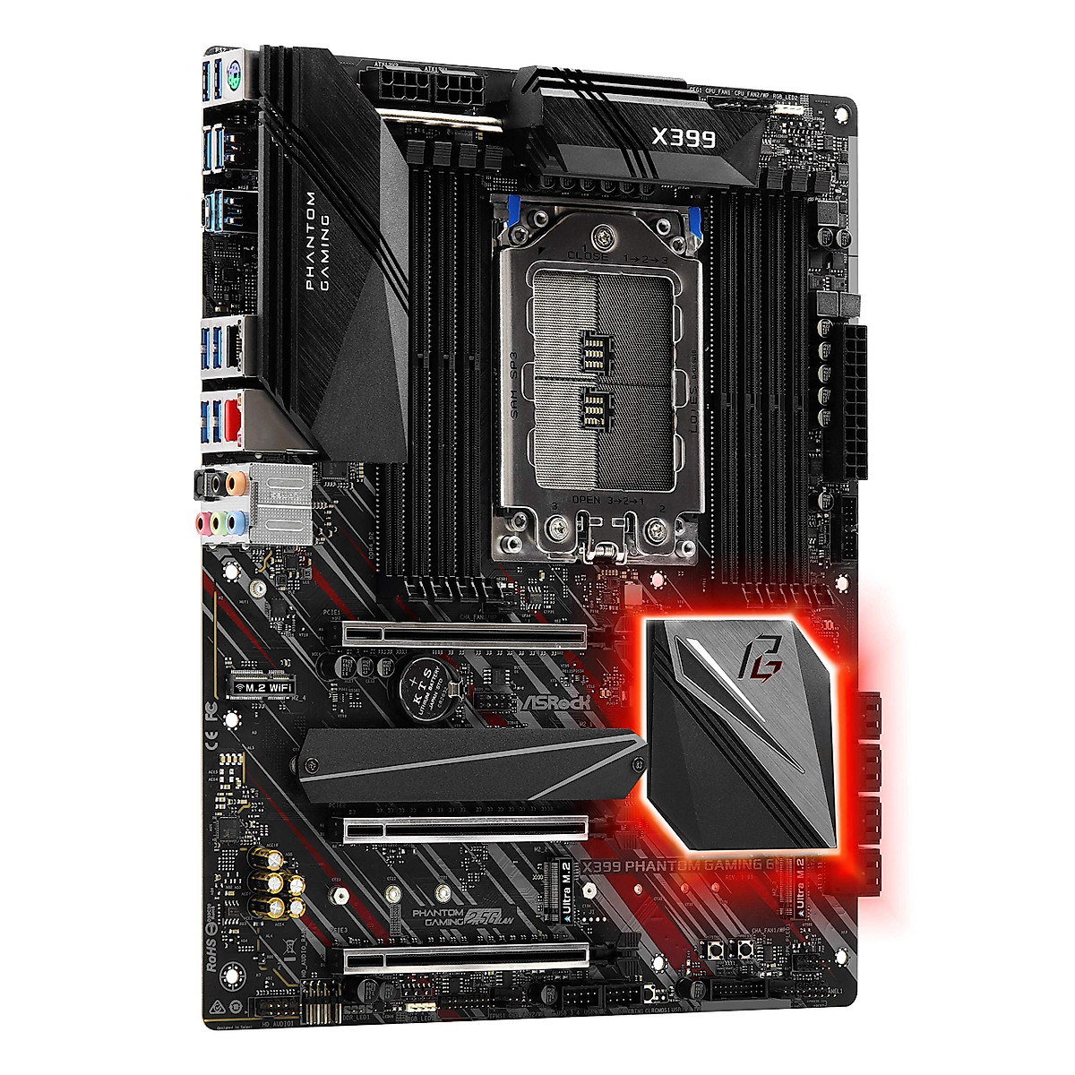 ASROCK Socket TR4 AMD X399, with Chips ATX Gaming Motherboard X399 Phantom Gaming 6