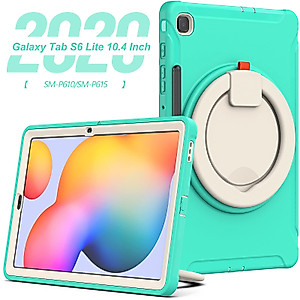 Tablet PC Case Kids Cover Compatible with Samsung Galaxy Tab S6 Lite 10.4"/ P610 - Rotating Shockproof Handle with Stand Kid-Proof Case,Rugged Heavy Duty Protective Tablet Case Tablet Home (Color : M
