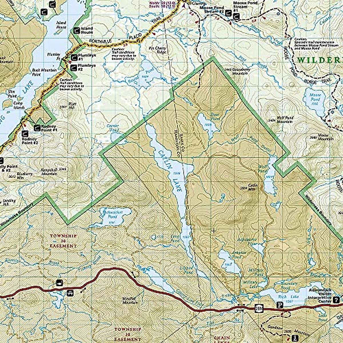 Northville-Placid Trail Map (National Geographic Trails Illustrated Map, 736)