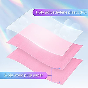 Dental Bib Disposable Pink Polyback Towel Waterproof Patient Bibs 3 Ply Tattoo Paper Napkins for Dental Clinic, Tattoo Piercing, Feeding - Soft and Fluid Resistant - 13&#039;&#039; x 18&quot;