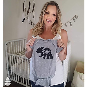 Baby Bear Funny Infant Shirts Cute Boy Girl Newborn Creeper for Family Bodysuit Funny Baby Onesies Funny Animal Onesie Novelty Onesie Light Grey Newborn