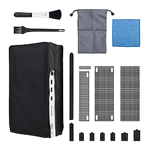 FANPL Dust Cover Kit for Xbox Series S,17 in 1 Accessories with Soft Dust Case and PVC Dust Filter for Xbox S Console, Silicone Plugs for Port, Cleaner Kit, Waterproof Scratchproof Dust Set for Xbox S
