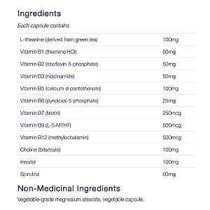 CanPrev Synergy B-Complex with L-Theanine Vegi Capsules, 60 Count