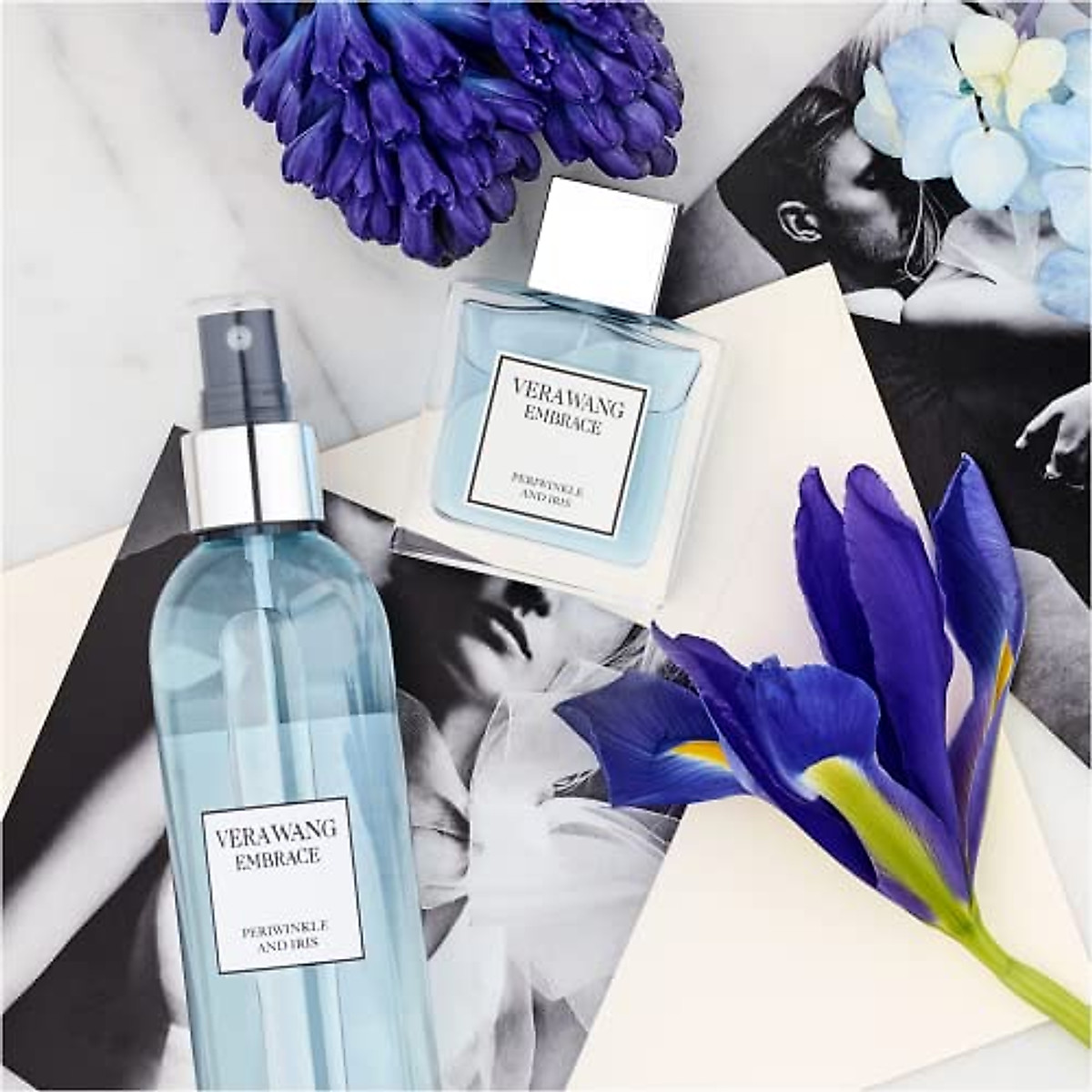 Vera Wang Embrace Periwinkle + Iris Body Mist + Eau de Parfum Gift Set, Notes of Bergamot, Periwinkle, and Vanilla, Women's Fragrance, Long Lasting, Everyday Fragrance