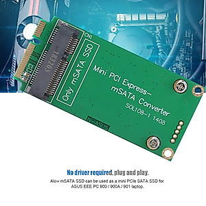 MSATA Converter mSATA SSD to Mini PCI Express SATA SSD Riser Card Extender Adapter Converter for EEE PC 1000