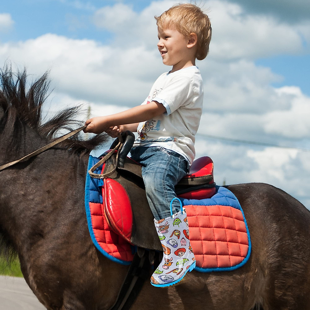 Disney Toy Story Kids PVC Waterproof Rainboots - Woody, Buzz Lightyear, Aliens, Hamm, Rex and Slinky Dog - Size 9 Toddler