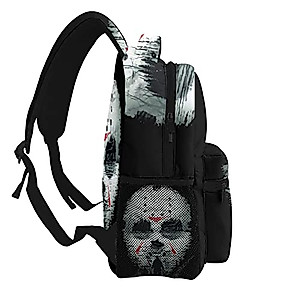 Friday Night Terror Jason Laptop Bookpackage Durable Waterproof Bookbag Travel Bag Adjustable Backpack, business / travel / School One Size