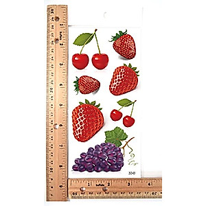 3D berry strawberry grapes temporary tattoo waterproof body art