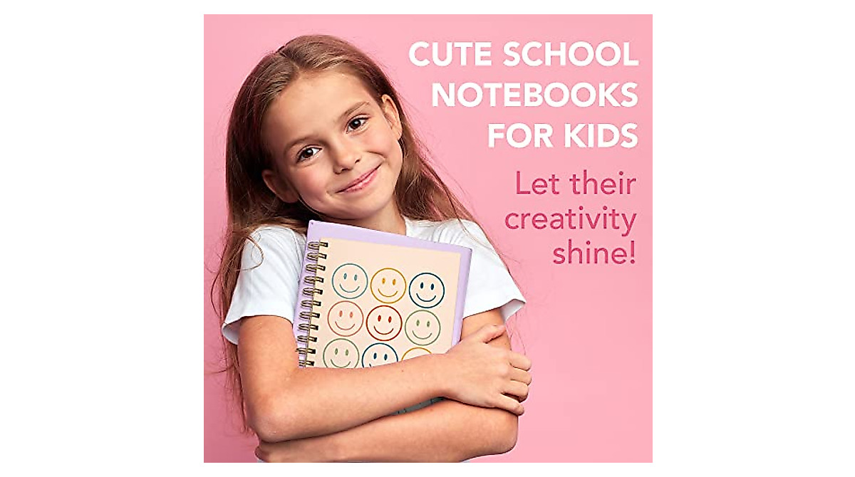 Cute A5 Notebooks 4 Pack for School & Work