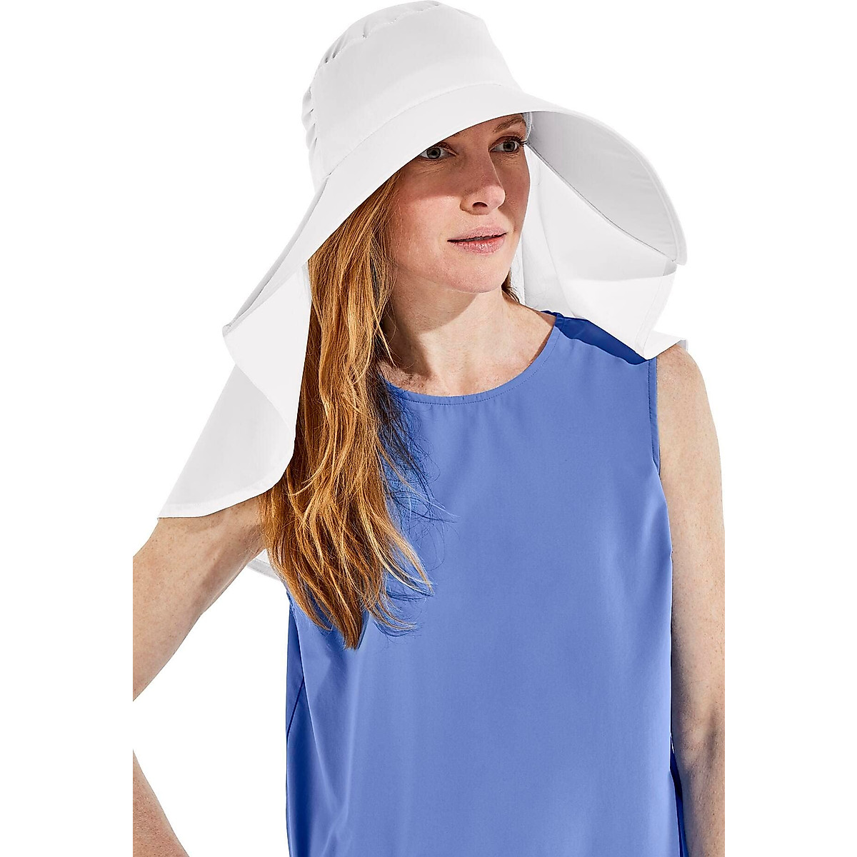 Coolibar UPF 50+ Women's Anastasia Elegant Full Coverage Hat - Sun Protective (One Size- White)