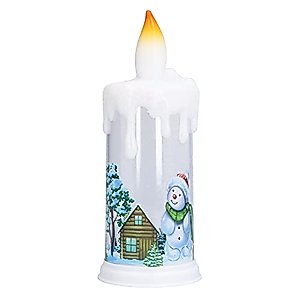 SALUTUY Candles Lamp, Remote Control 9.3in Warm Light Santa Claus Candle Lights LED for Homes Gardens, Courtyards for Christmas Party Lights, Decorative Lights(#2)