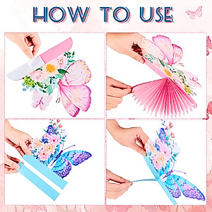 10 Pieces Butterfly Centerpieces for Tables Butterfly Birthday Party Decorations Butterfly Honeycomb Table Centerpiece Butterfly Theme Party Supplies for Birthday Baby Shower Party Decor