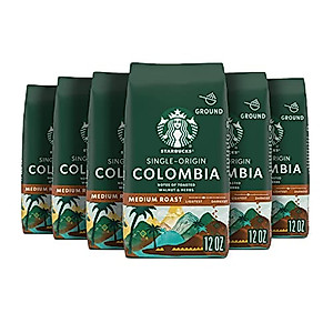 Starbucks Ground Coffeeâ€”Medium Roast Coffeeâ€”Colombiaâ€”100% Arabicaâ€”6 bags (12 oz each)