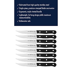 HENCKELS Solution Razor-Sharp Steak Knife Set of 8, German Engineered Informed by 100+ Years of Mastery