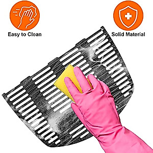 DELSbbq 7584 Cast Iron Grates and 65032 Grill Burner for Weber Q300 Q320 Q3000 Q3200 57060001 586002 Gas Grills, Replacement Parts for Weber 7646, 65032