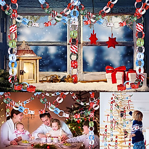 MIAHART Merry Christmas Paper Chains 300 Links Festive Paper Craft Supplies for Christmas and Festive Party Decorations