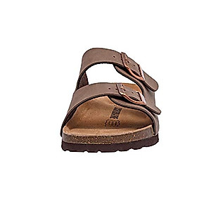 CUSHIONAIRE Women's, Lane Slide Sandals Brown 6.5 M
