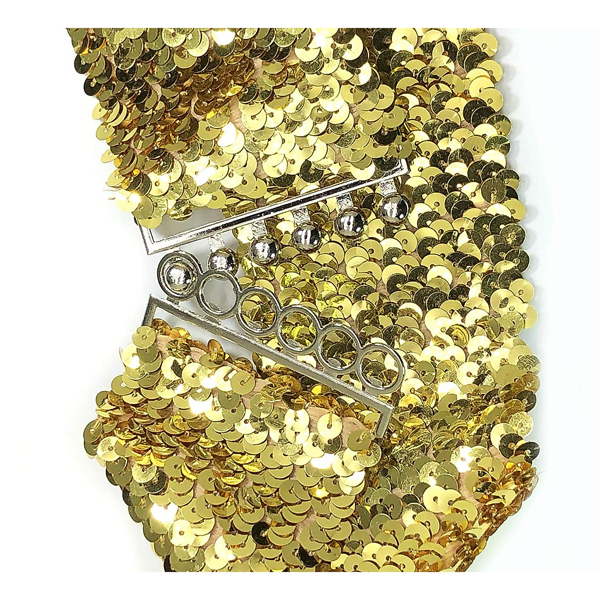 CRIZAN Womens Sequins Dance Dress Belly Chain Body Chain Jewelry (red gold silver)