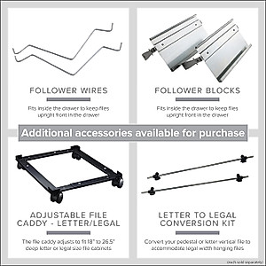 25" Deep Commercial 4 Drawer Letter Size High Side Vertical File Cabinet Color: Black