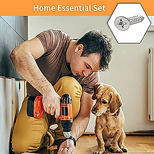 #8 x 5/8" Wood Screws 304 Stainless Steel Phillips Flat Head Screws Self Tapping Screws 100 Qty.