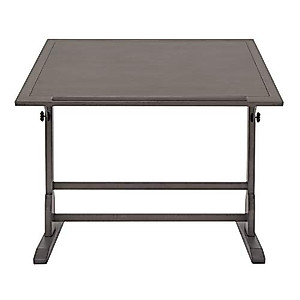 SD STUDIO DESIGNS Vintage Solid Wood Drawing 42" x 30" Angle Adjustable Top Drafting Table, 42", Slate Gray